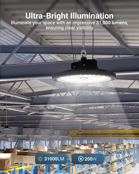 LED UFO High Bay 200W, Selectable Wattage & CCT | LED LIGHTING | SUNCO – Sunco Lighting