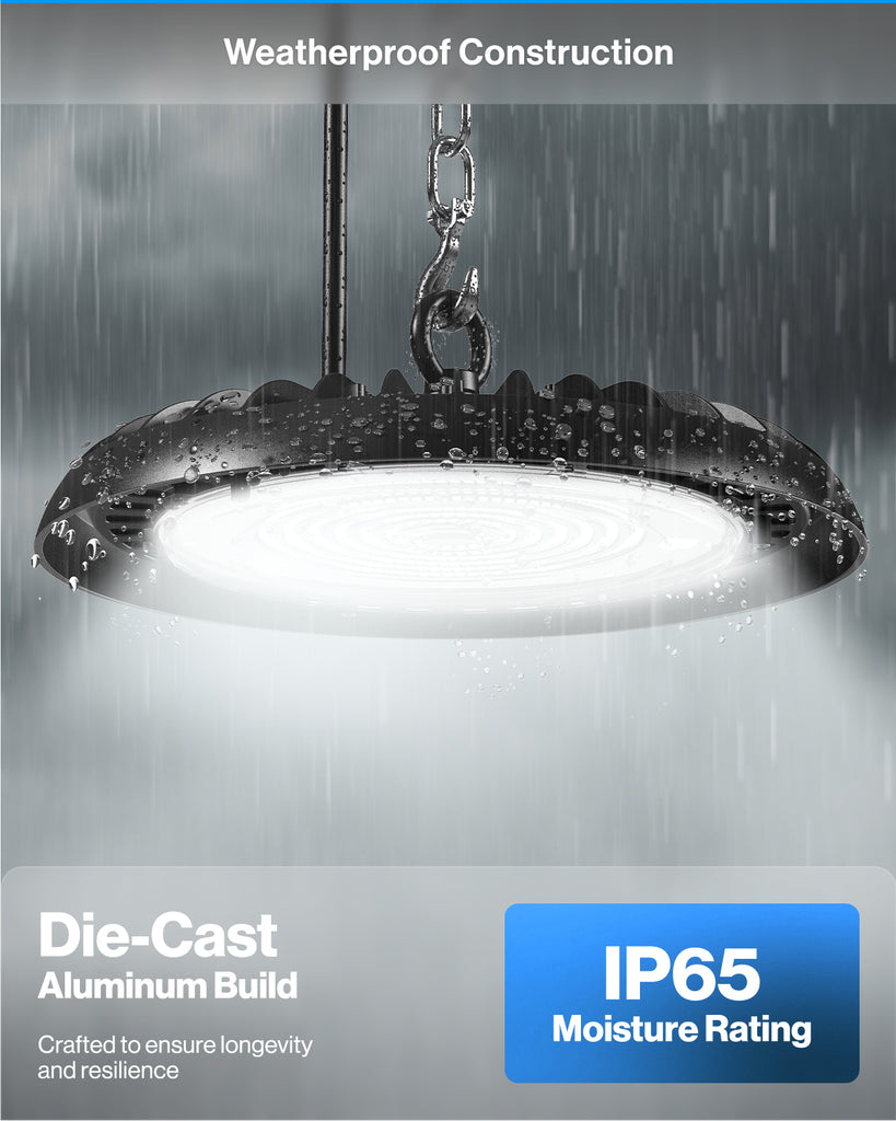 UFO High Bay 200W Plug & Play LED Fixture, 2-Step Install, 28000 Lumen ...