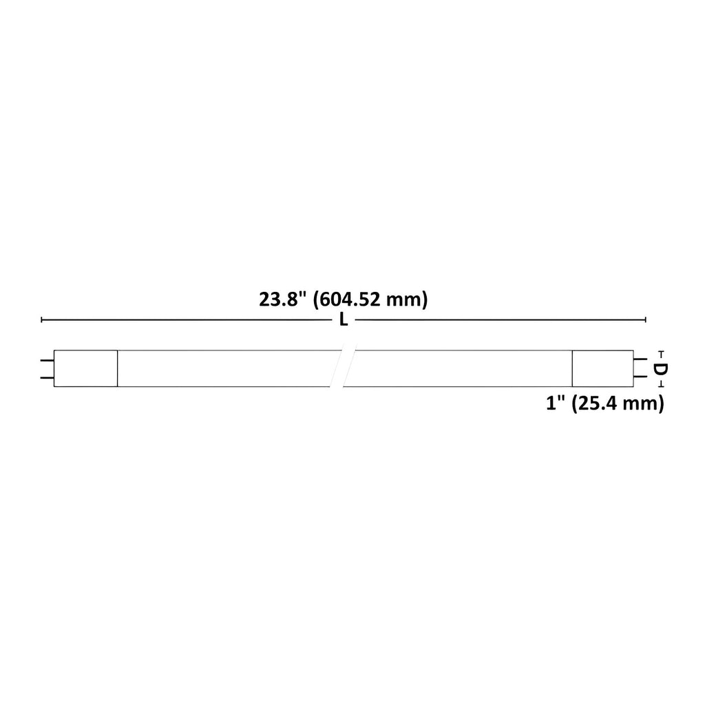 T8 LED Tube, 2ft, Frosted Glass, Plug & Play, Hybrid Type A+B, 8W, Sel – Sunco Lighting