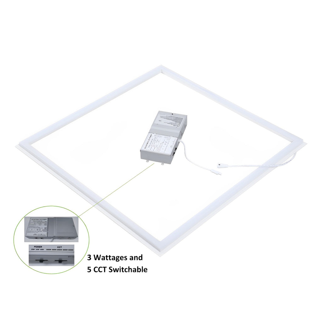 LED Grid Frame Ceiling Light, 40W/30W/20W, 2x2, Selectable Wattage & C ...