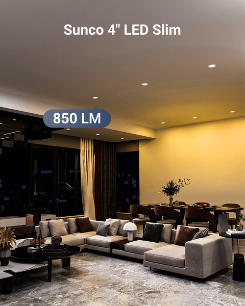 Recessed LED Lighting, 4 Inch, Slim with Metal J-Box, Selectable CCT ...