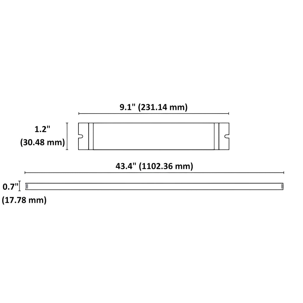 4ft LED Magnetic Strip Retrofit Kit, Frosted Lens, 40W, 2 Light Bars ...