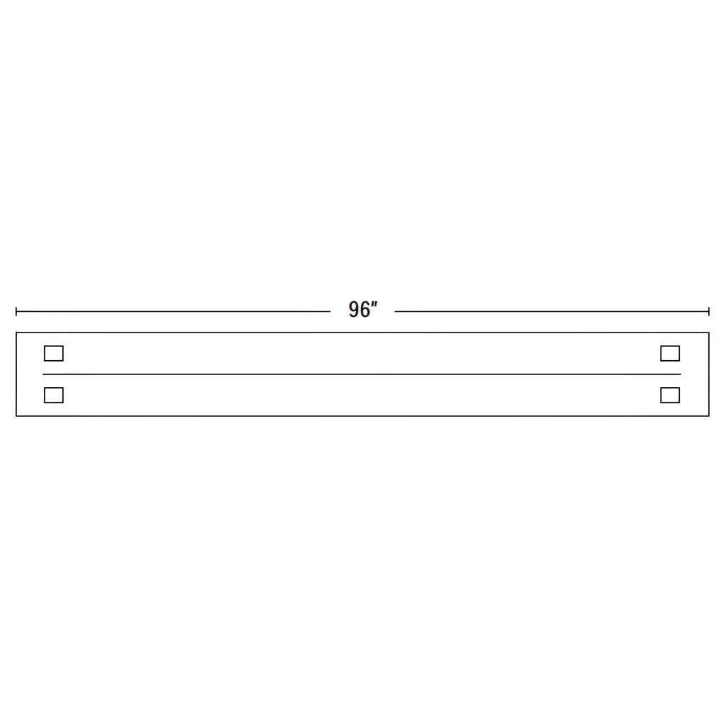 8ft T8 LED Ready Strip Light Fixture, 4-Lamp, Non-Shunted, Single/Doub ...