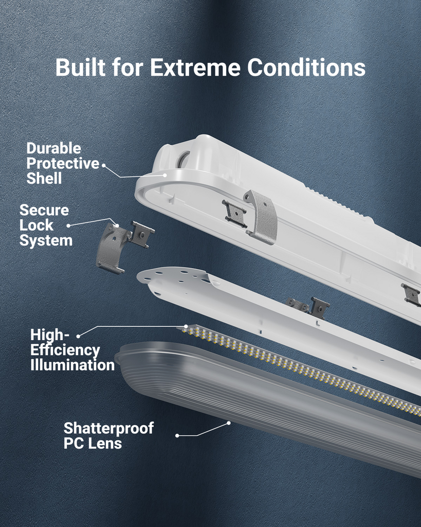 8ft LED Vapor Tight Fixture | LED LIGHTING | SUNCO – Sunco Lighting