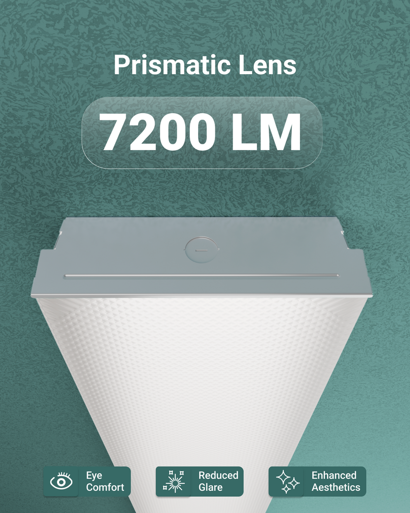 LED Prisma Wraparound, 60W, 4ft x 8in, Selectable CCT, 7200 Lumens ...