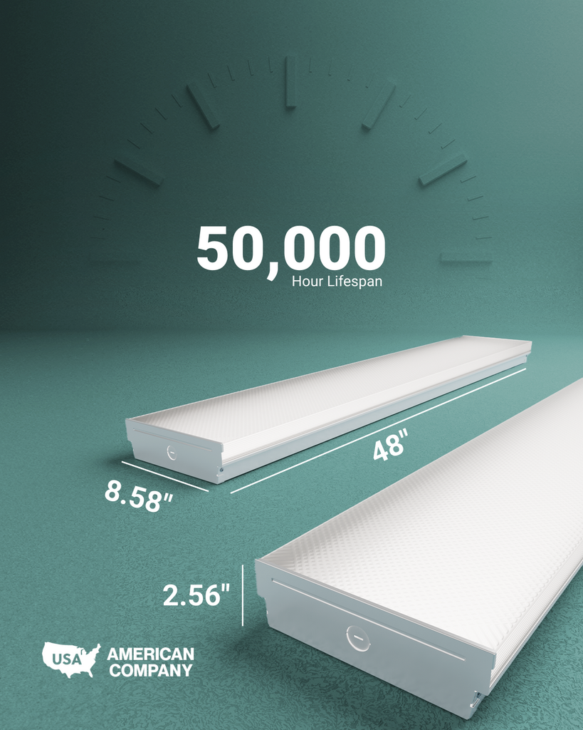 LED Prisma Wraparound, 60W, 4ft x 8in, Selectable CCT, 7200 Lumens ...