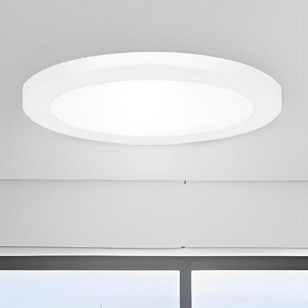 9 Inch Round Ceiling Light, Surface Mount, Selectable CCT, 1300 Lumens ...