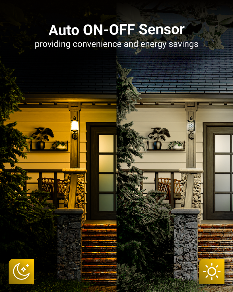 A19 LED Bulb, Yellow Bug Light, Dusk to Dawn Photocell, 480 Lumens ...