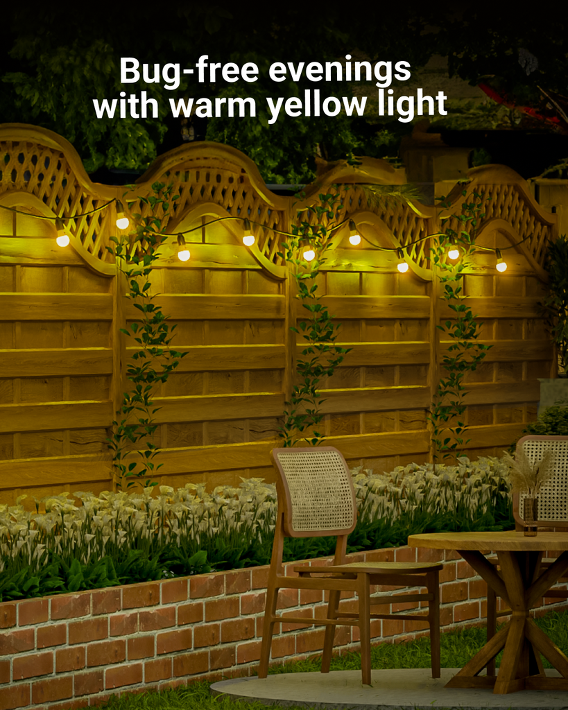 A19 LED Bulb, Yellow Bug Light, Dusk to Dawn Photocell, 480 Lumens ...