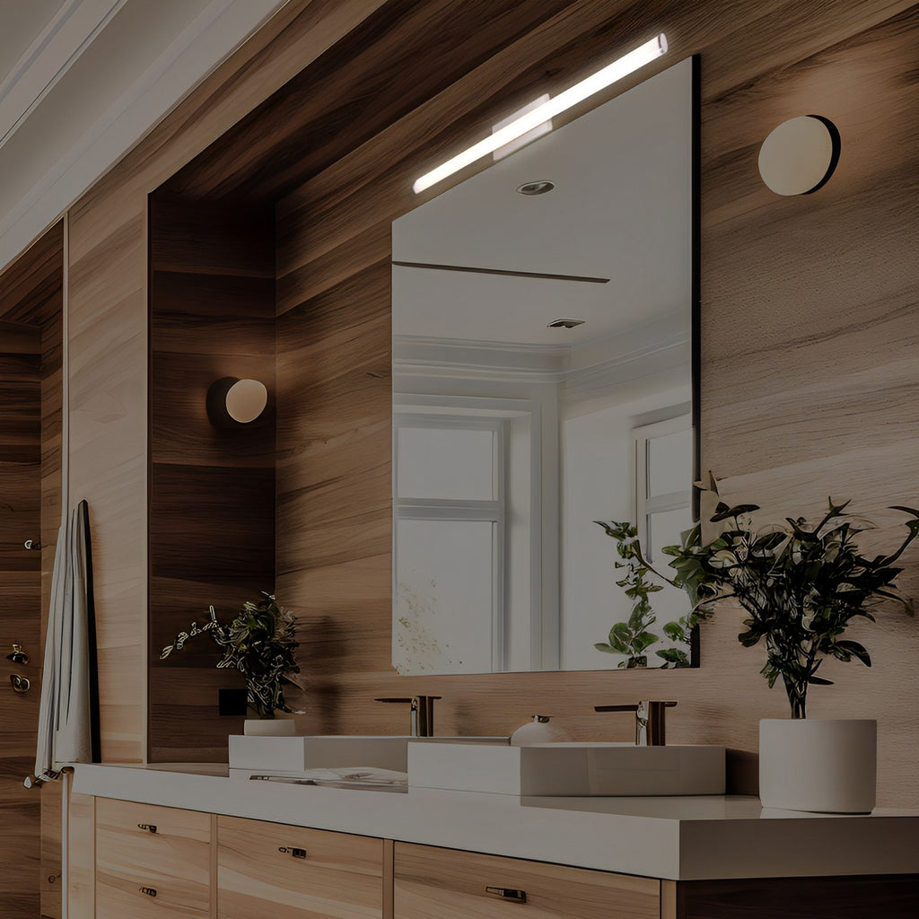 LED Satin Nickel Vanity Light, Barr, Selectable CCT – Sunco Lighting