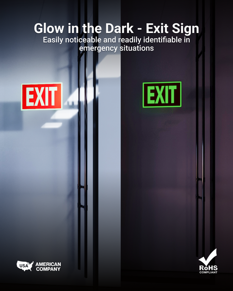 Photoluminescent Exit Sign Sticker | LED LIGHTING | SUNCO – Sunco Lighting