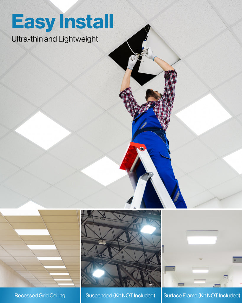 LED Ceiling Panel 2x2, 40W | Commercial Lighting | SUNCO – Sunco Lighting