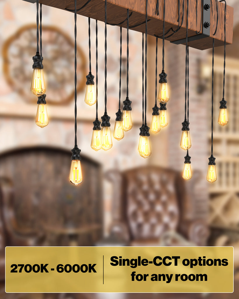 Ultra Bright ST58 LED Bulb, Filament, 1600 Lumens – Sunco Lighting