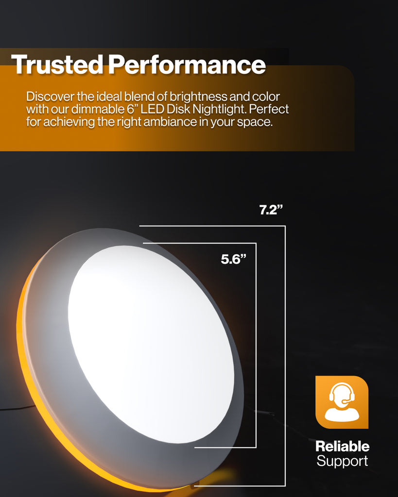 Recessed LED Lighting, 5/6 Inch, Disk Downlight, Night Light, 13W, Sel ...