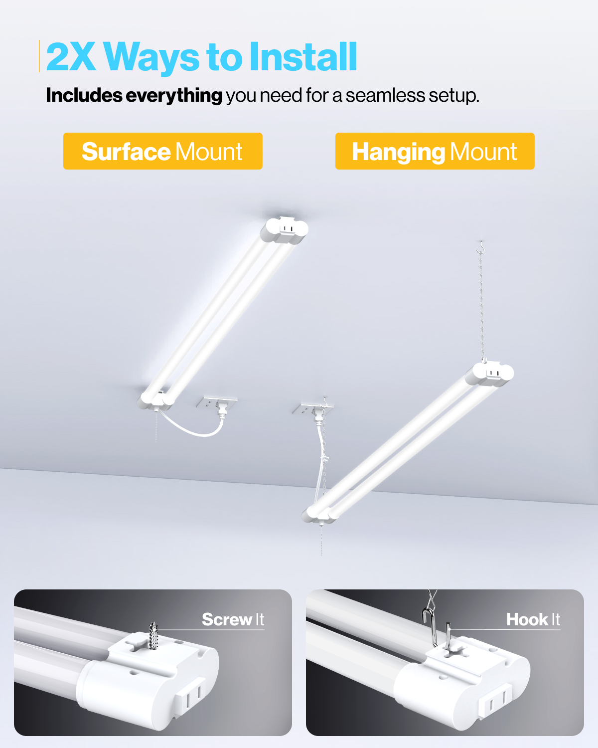 LED Shop Lights, Frosted | LED LIGHTING | SUNCO – Sunco Lighting