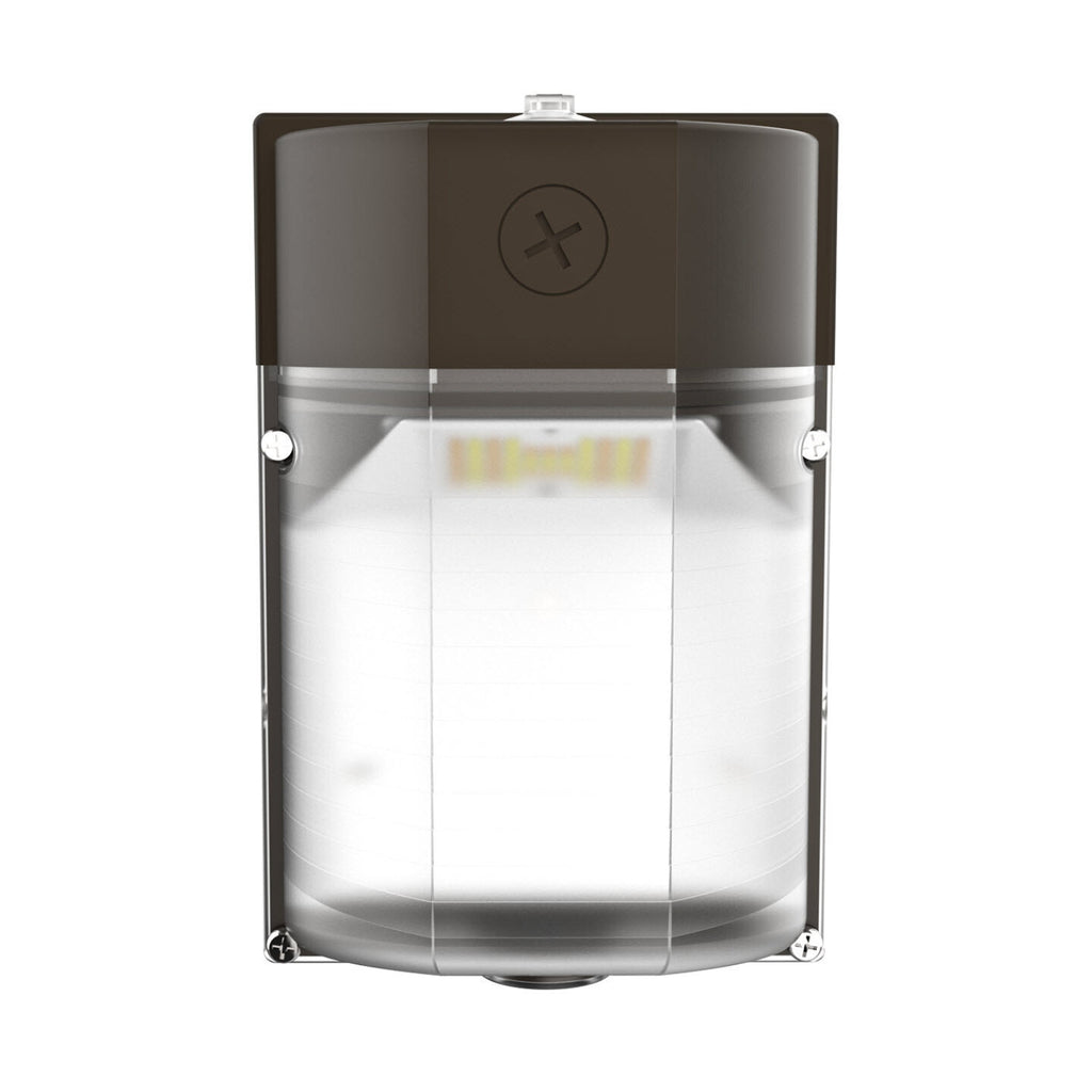 LED Mini Wall Pack, 25W/15W/10W/8W, Dusk to Dawn Photocell, Bronze, Se ...