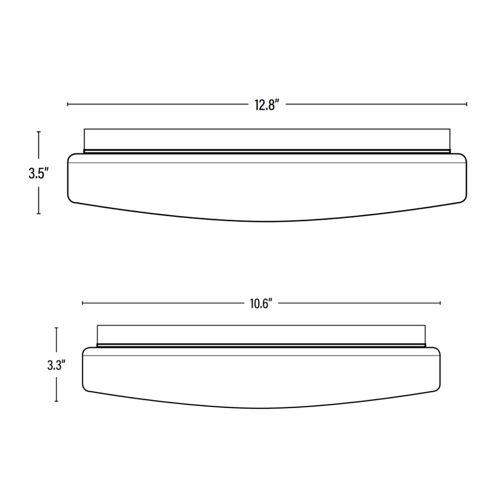 Square LED Puff Ceiling Light, Pulse, White, Surface Mount, 120V, 1700 ...