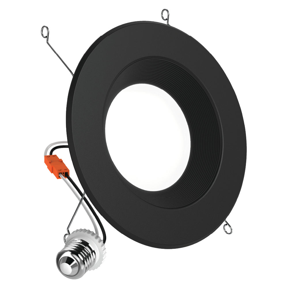 Recessed LED Retrofit Lighting, 6 Inch, Baffle, Black Trim, Selectable ...