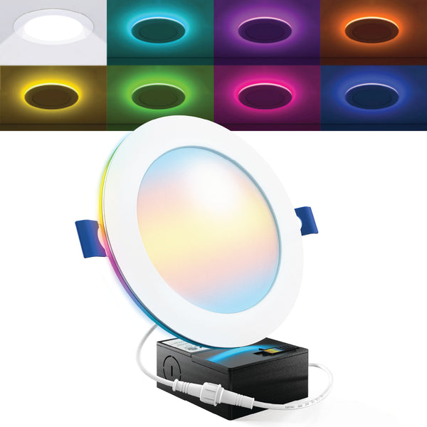 Recessed LED Lighting, 6 Inch, Smart Night Light Slim, Wafer Thin, Smo ...
