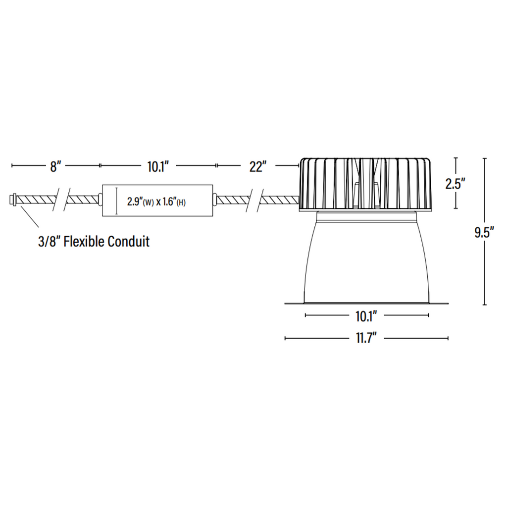 Commercial Recessed LED Can Light, 10 Inch, 4000 Lumens | SUNCO – Sunco ...