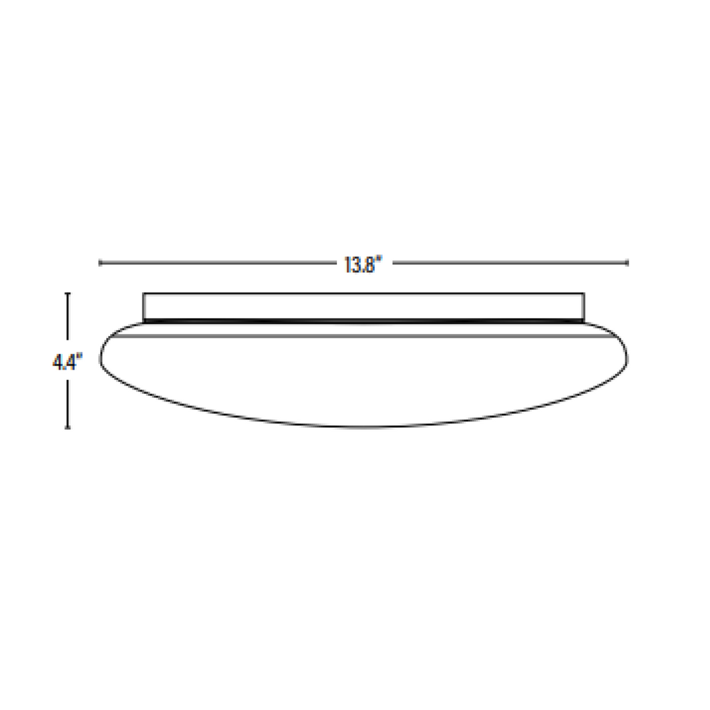 14" Round Mushroom Ceiling Light, Surface Mount, 1700 Lumens | SUNCO ...