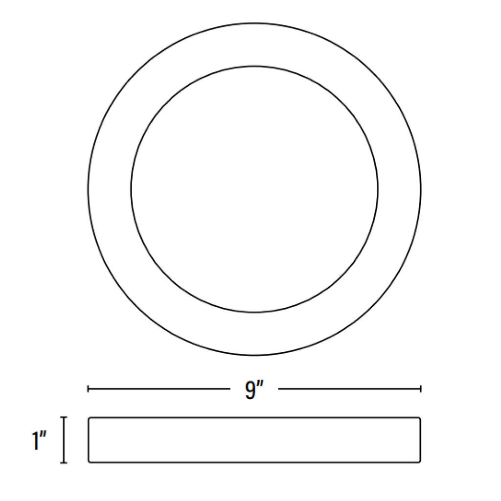 9" Designer Surface Ceiling Light, Surface Mount Round, 1200 Lumens ...
