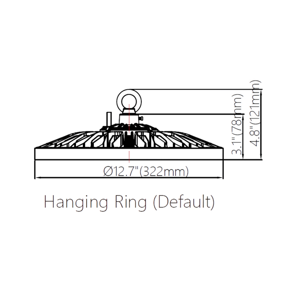 UFO High Bay 100W H5 LED Fixture, 14000 Lumens – Sunco Lighting