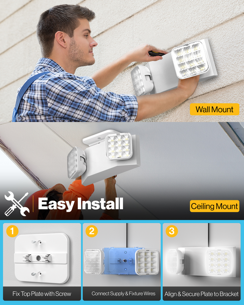 2 Head LED Emergency Light | LED LIGHTING | SUNCO – Sunco Lighting