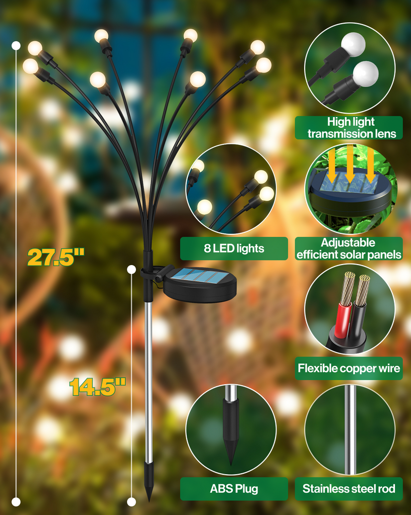 LED Solar Firefly Lights, Dusk To Dawn Photocell – Sunco Lighting