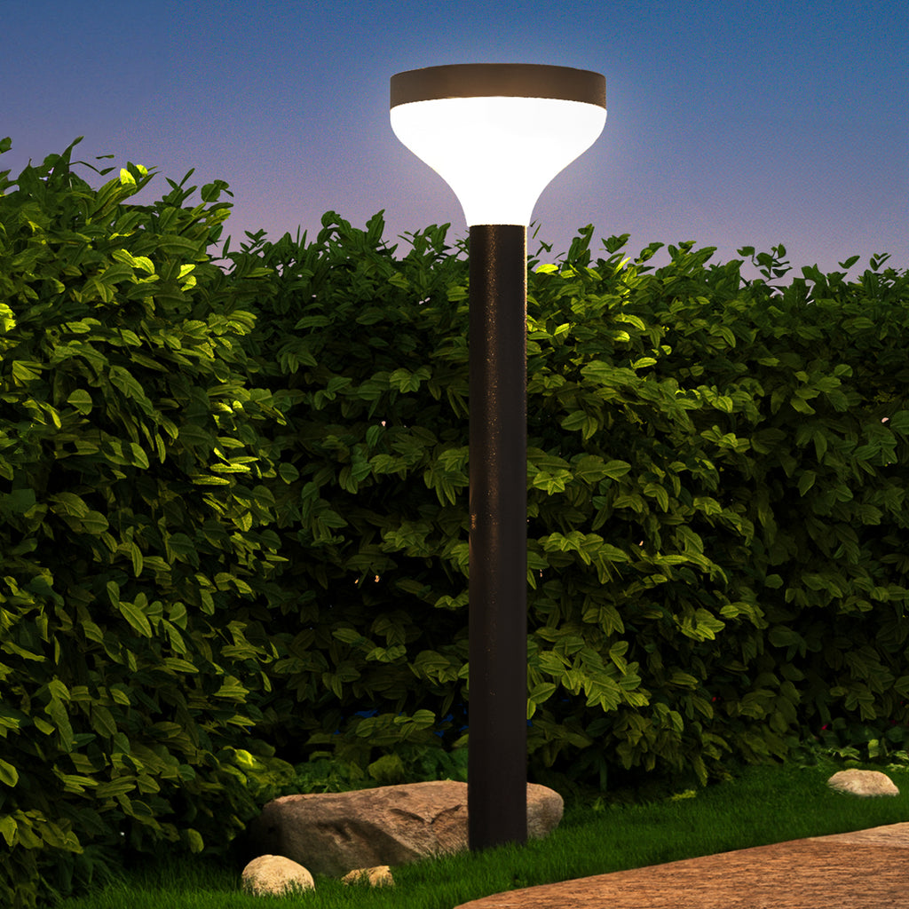 Solar Garden LED Path Lights, Round, Lotus, Dusk To Dawn – Sunco Lighting