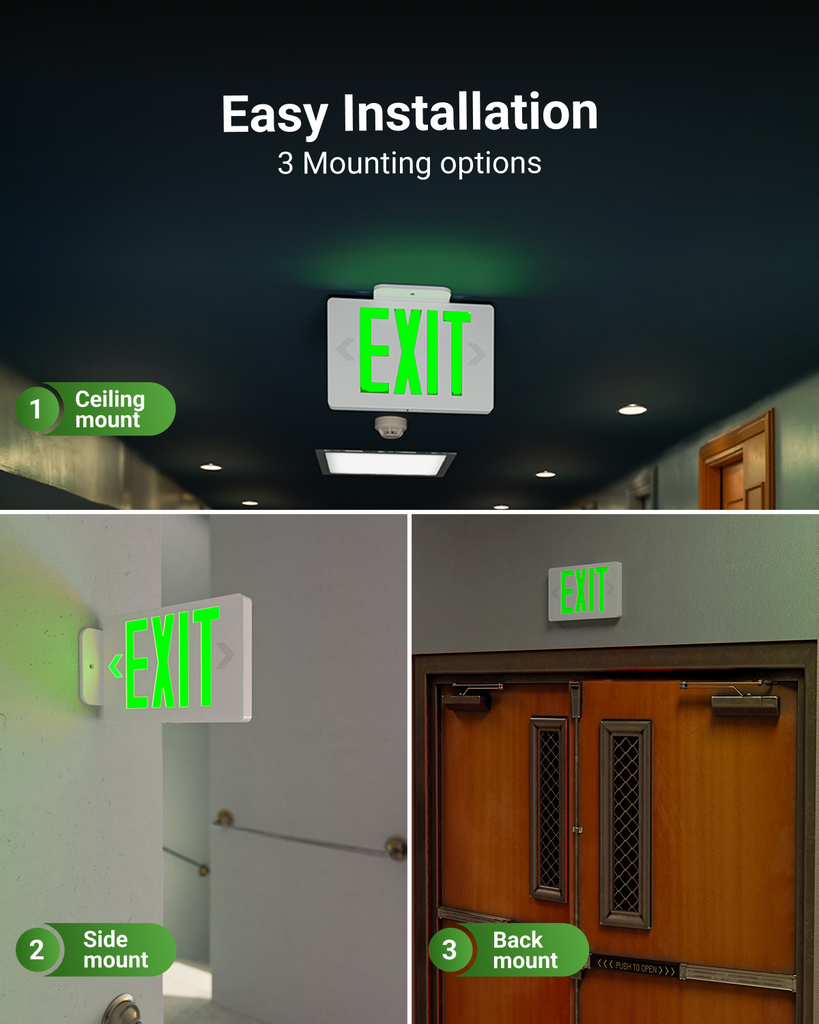 LED Exit Sign (Green) – Sunco Lighting