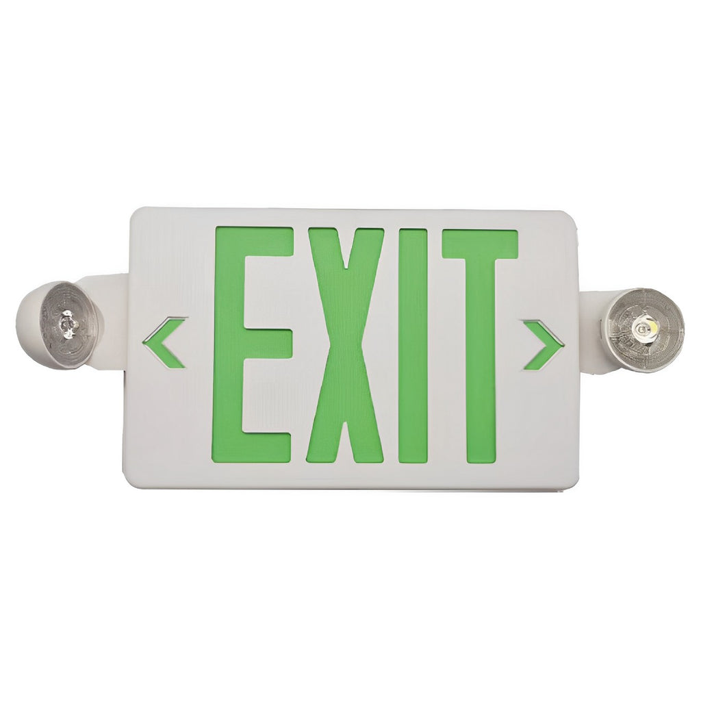 2 Round Head LED Exit Sign (Green) – Sunco Lighting