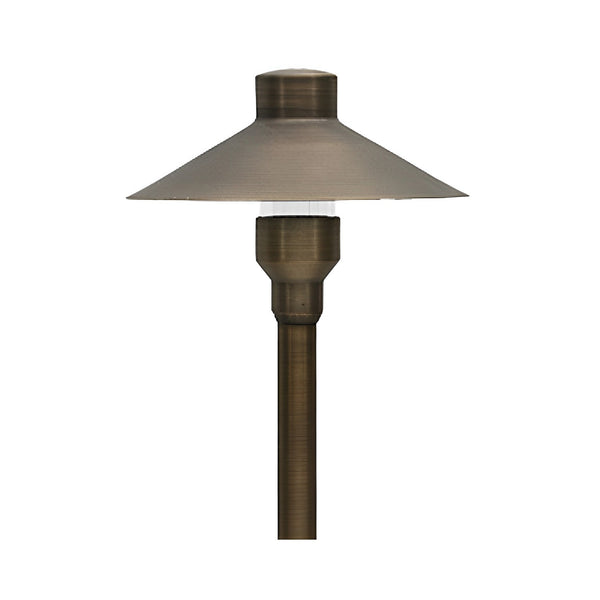 Brass Landscape Pathway Light, Smooth Small Hooded, Low Voltage, Plast ...