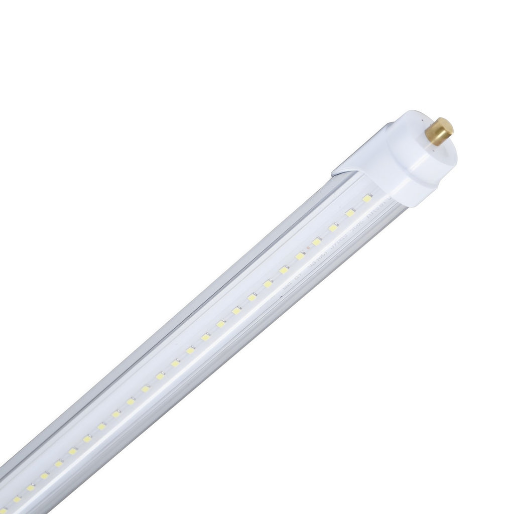 T8 LED Tube, 8ft, FA8 Base, Clear, Bypass, Type B, 40W, Double Ended ...