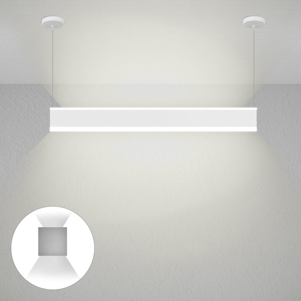 2ft LED Linear Pendant Up/Down Light, 25W/20W/15W, Selectable Wattage ...