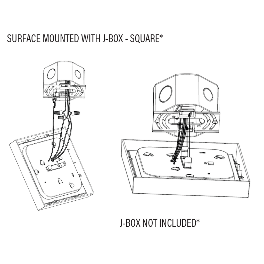 Square Ceiling Light, Spark, Surface Mount, 1200 Lumens | SUNCO – Sunco ...
