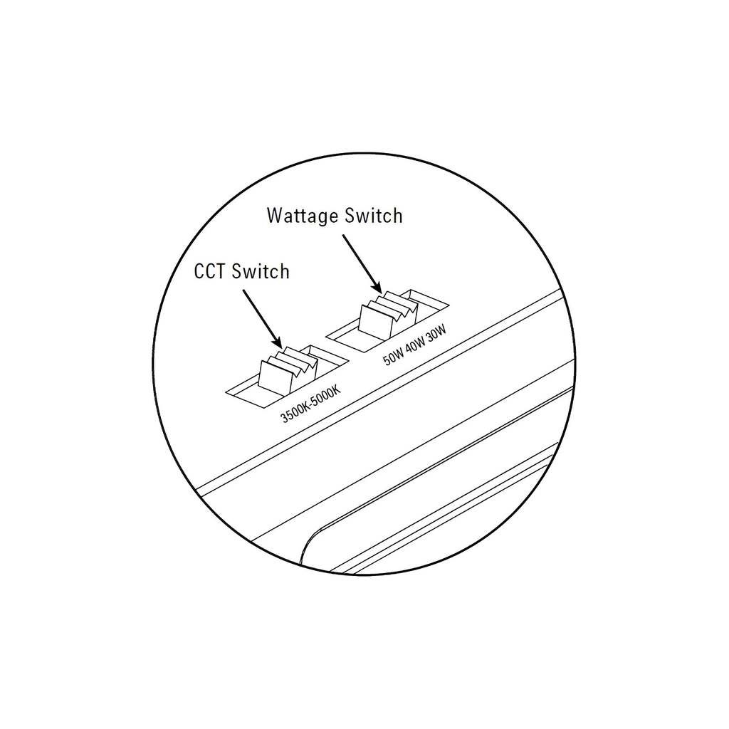 LED Ceiling Panel Light, 50W/40W/30W, 2x4, Selectable Wattage & CCT, 5 ...