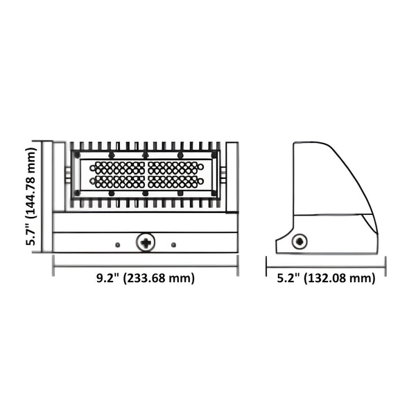 LED Wall Pack, Rotatable, 40W, Dimmable, 5400 Lumens – Sunco Lighting