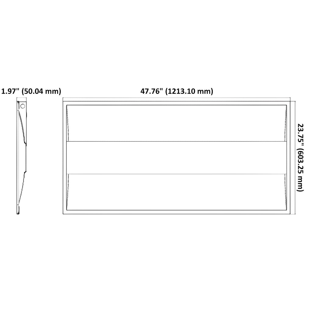 LED Center Basket Troffer, 72W/60W/50W/40W/30W, 2x4, Selectable Wattag ...