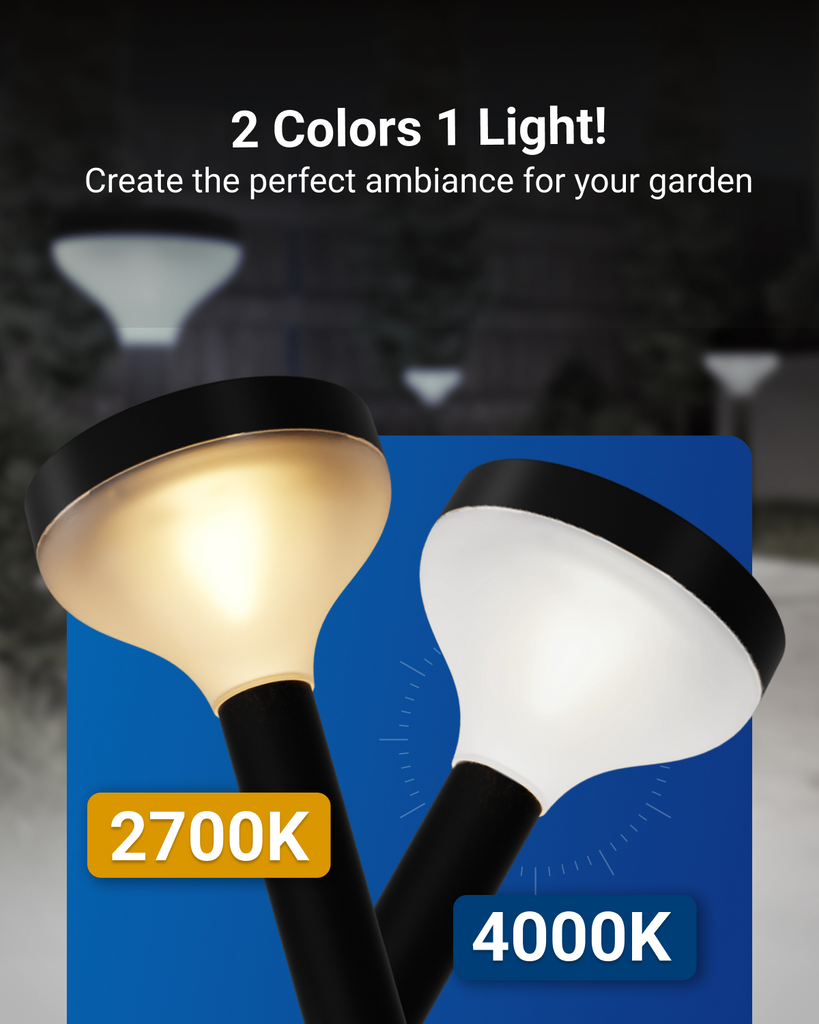 Solar Garden LED Path Lights, Round, Lotus, Dusk To Dawn – Sunco Lighting
