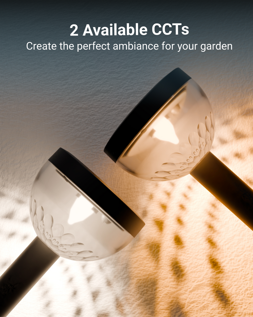 Solar Garden LED Path Lights, Round, Bloom, Dusk to Dawn Photocell ...