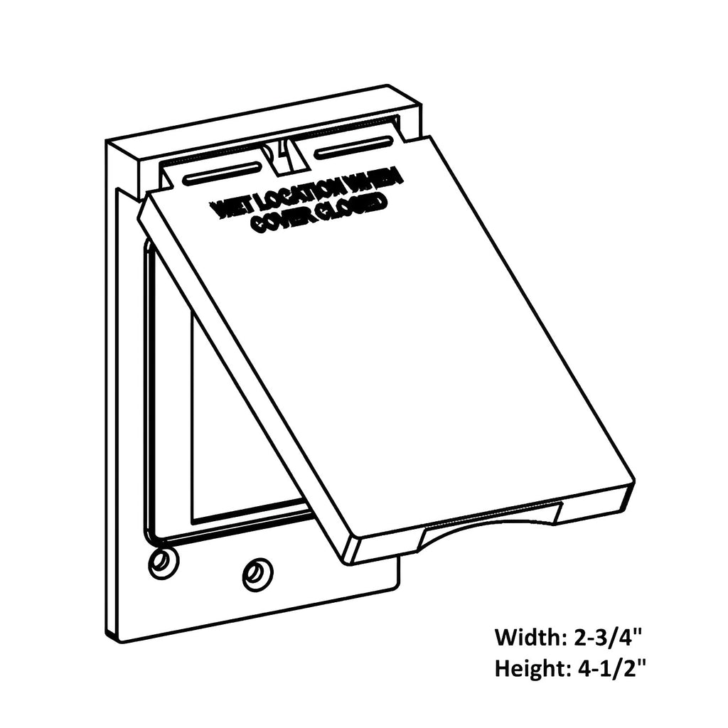 Orbit 1C-GV 1-Gang Wallplate, Outdoor Receptacle Electrical Box Cover ...