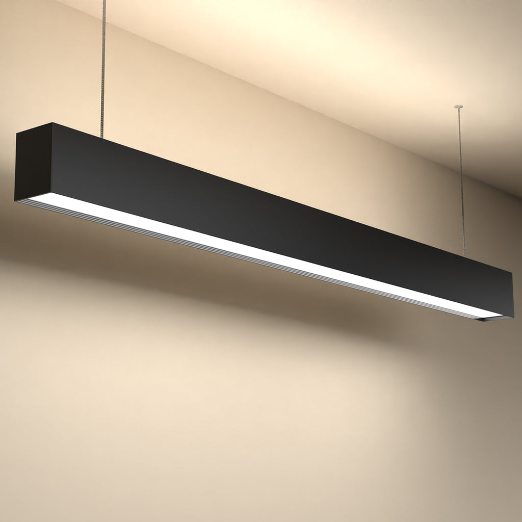 4ft LED Linear Pendant Up/Down Light, Black, 57W, 6300 Lumens – Sunco ...