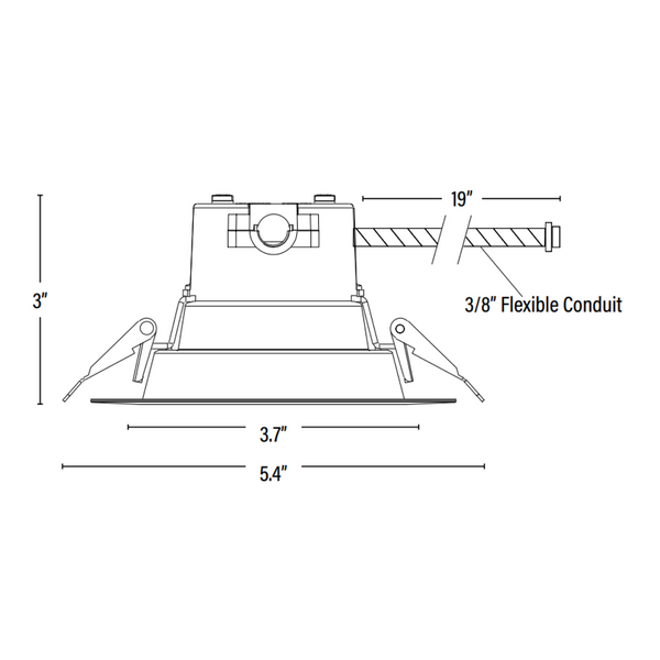 Commercial Recessed LED Lighting, 4 Inch, 13W/10W/7W, Selectable Watta ...