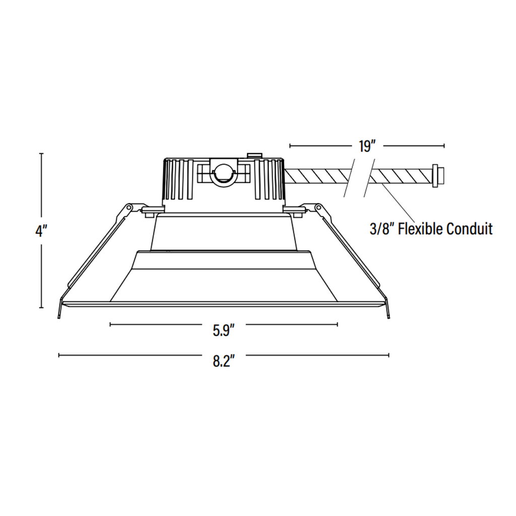 Commercial Recessed LED Lighting, 6 Inch, 22W/15W/10W, Selectable Watt ...