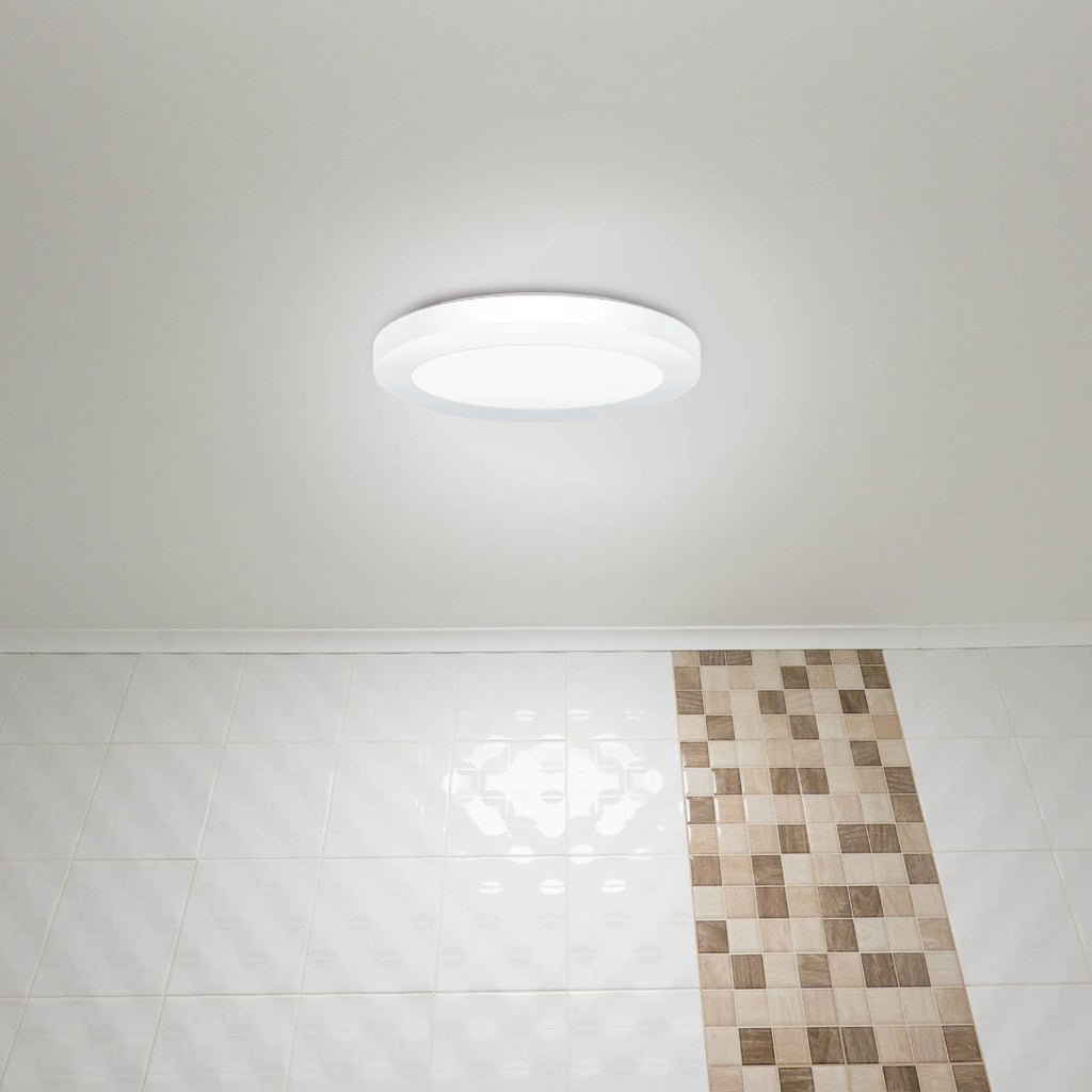 9" Designer Surface Ceiling Light, Surface Mount Round, 1200 Lumens ...