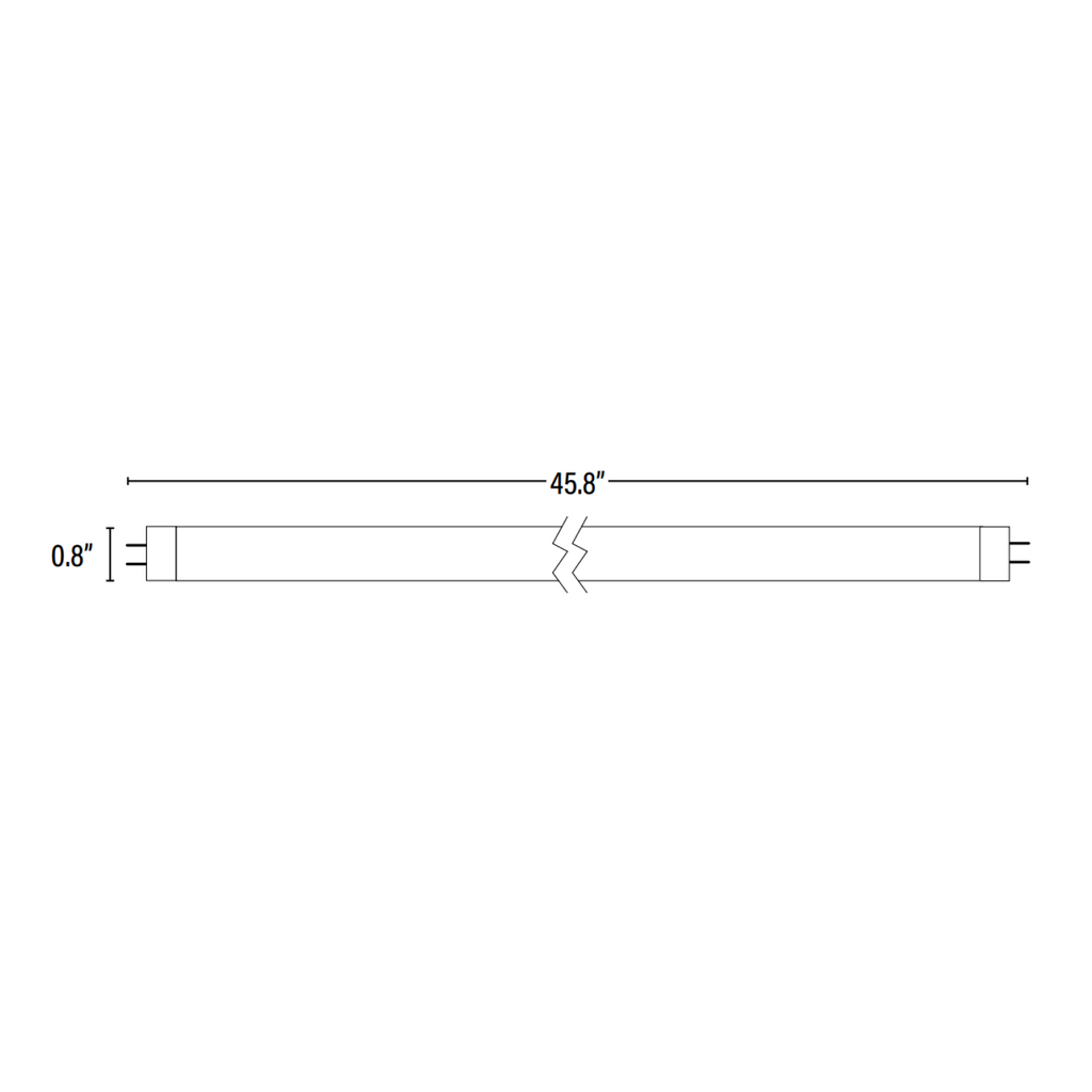 T5 LED Tube, 4ft, Frosted, Bypass, Type B, 25W, Single Ended, 3200 Lum ...