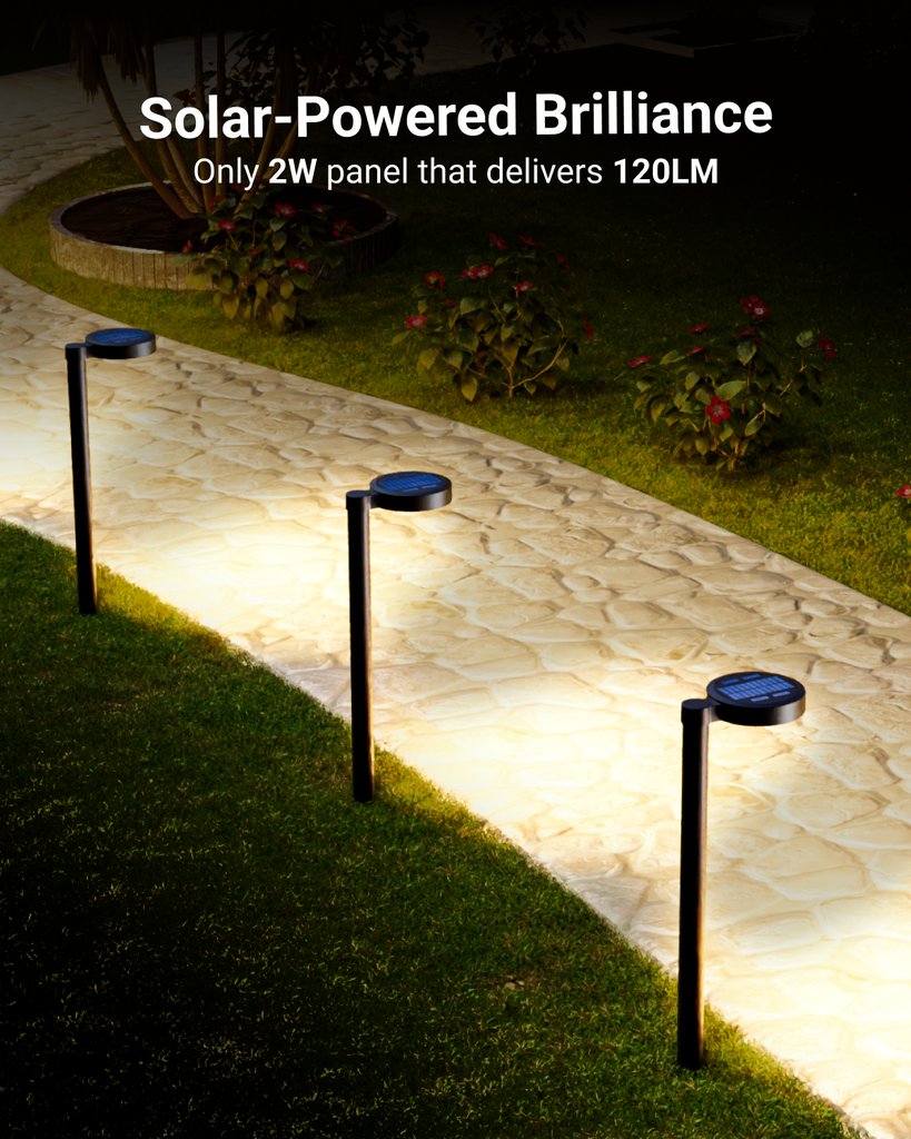 LED Solar Garden Pathway Light, Dusk to Dawn Photocell, Selectable CCT ...