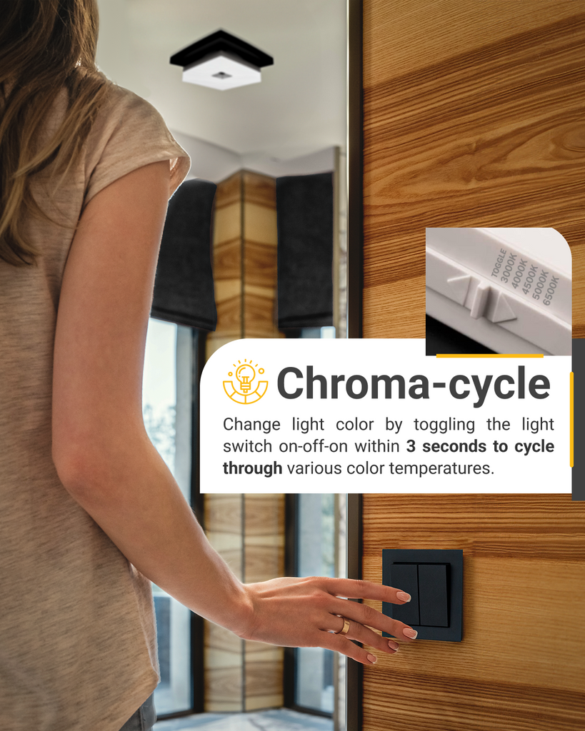 8 Inch Quadrata, Decorative Ceiling Light, Selectable CCT, 1800 Lumens ...