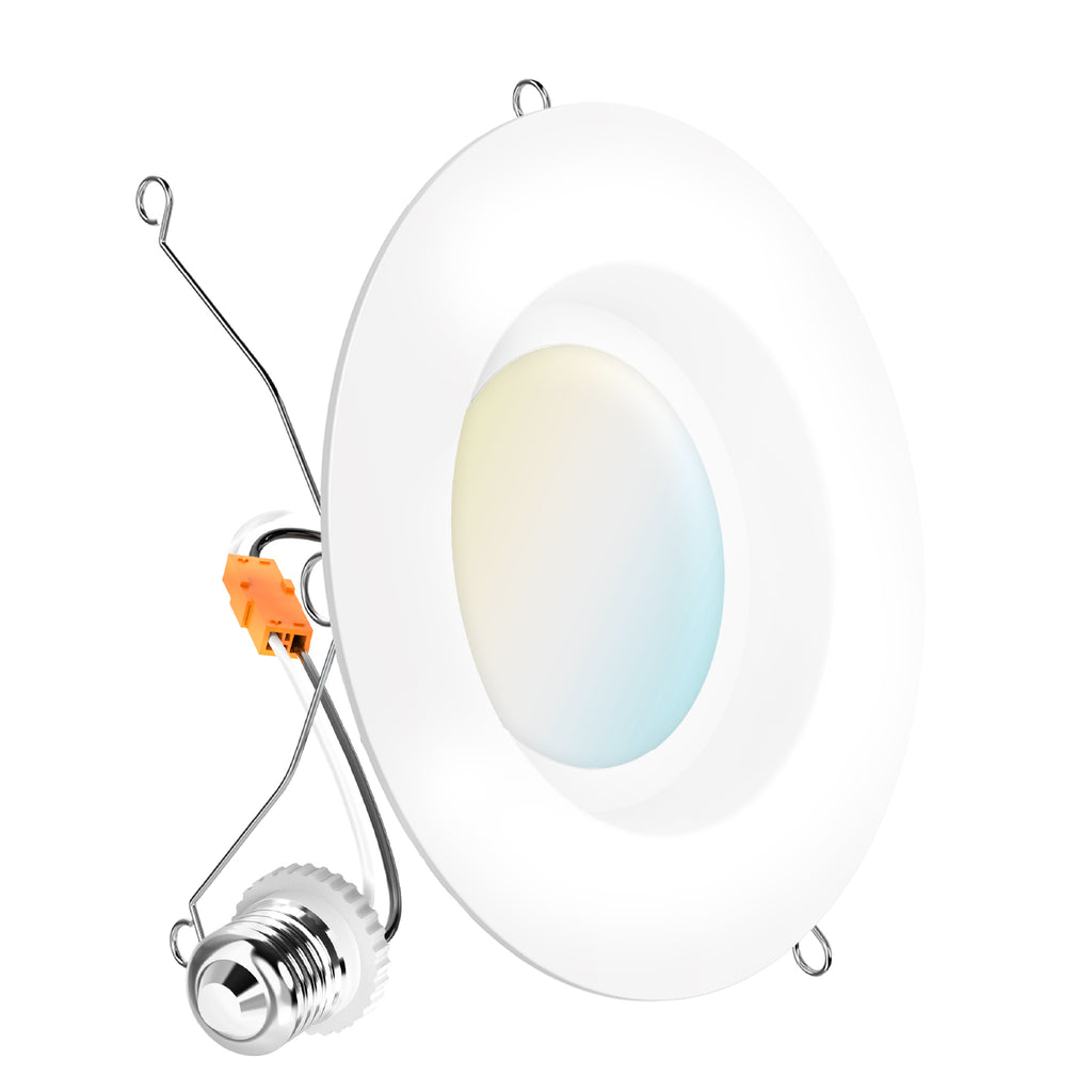 LED Recessed Lighting Kit, 5/6-Inch, Smooth, Damp, 965LM, Selectable ...